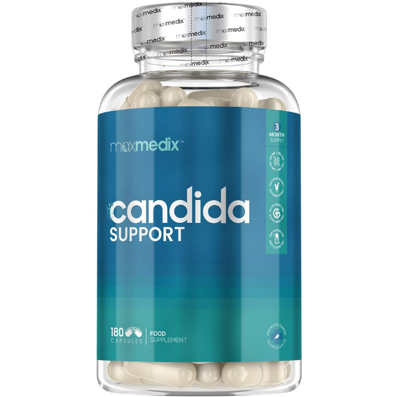 maxmedix Candida Support 180 Capsules | Yeast Infection Tablets | Anti Fungal Supplement - Evita