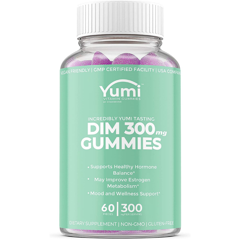 yumi DIM Gummies Supplement PMS Relief Gummy 300mg for Women Men with ...