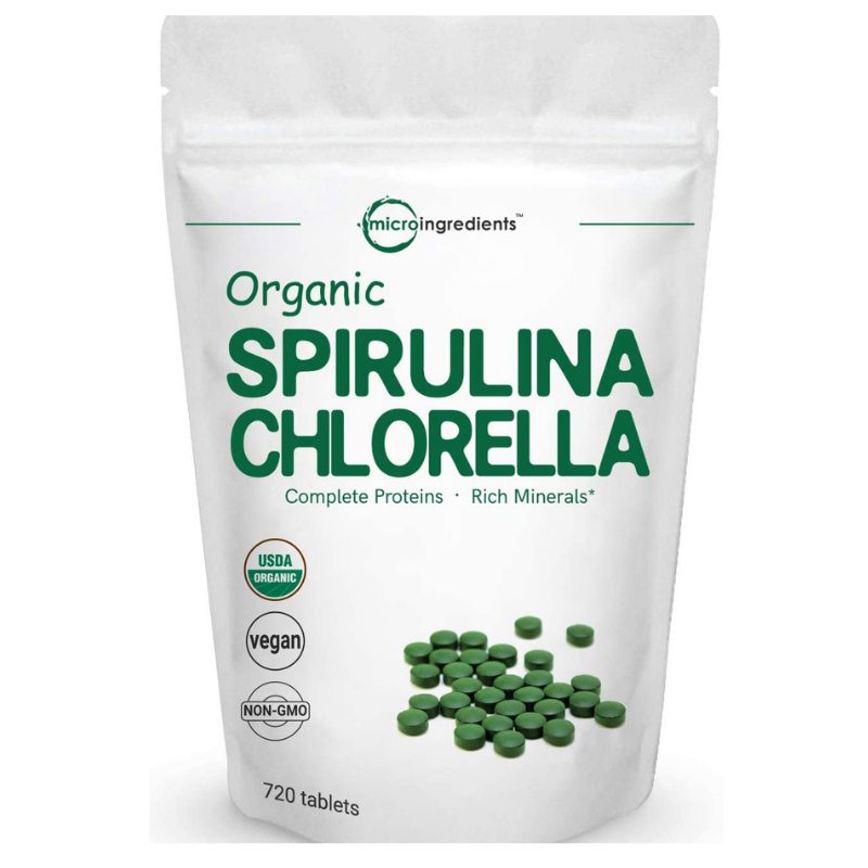 MicroNutrients Organic Spirulina & Chlorella, 720 Tablets - Evita