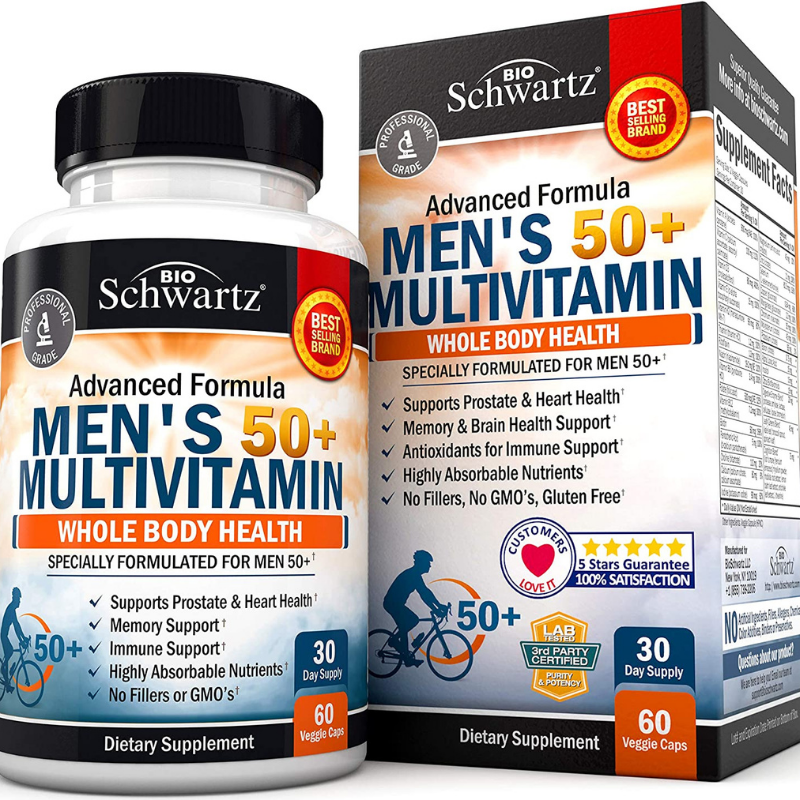Bio schwartz Once Daily Multivitamin for Men 50 and Over - Supplement ...