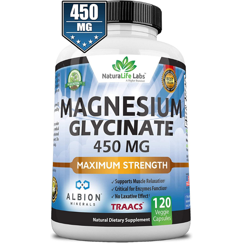 Magnesium Glycinate 450 MG Albion Minerals TRAACS Maximum ...