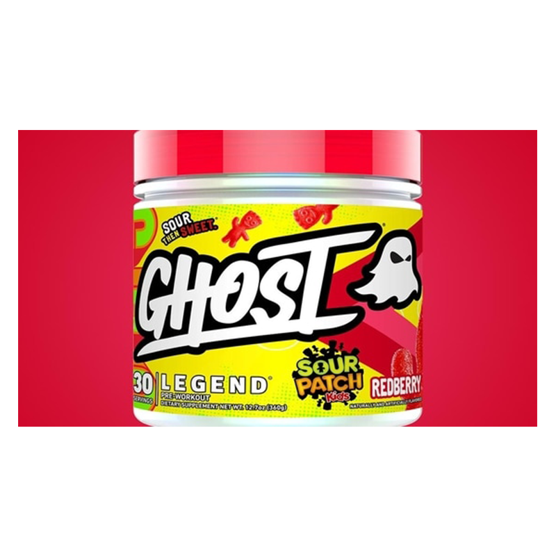 Pre-Workout GHOST Supplement Legend 30 Servings (Sour Patch Redberry, 1 ...