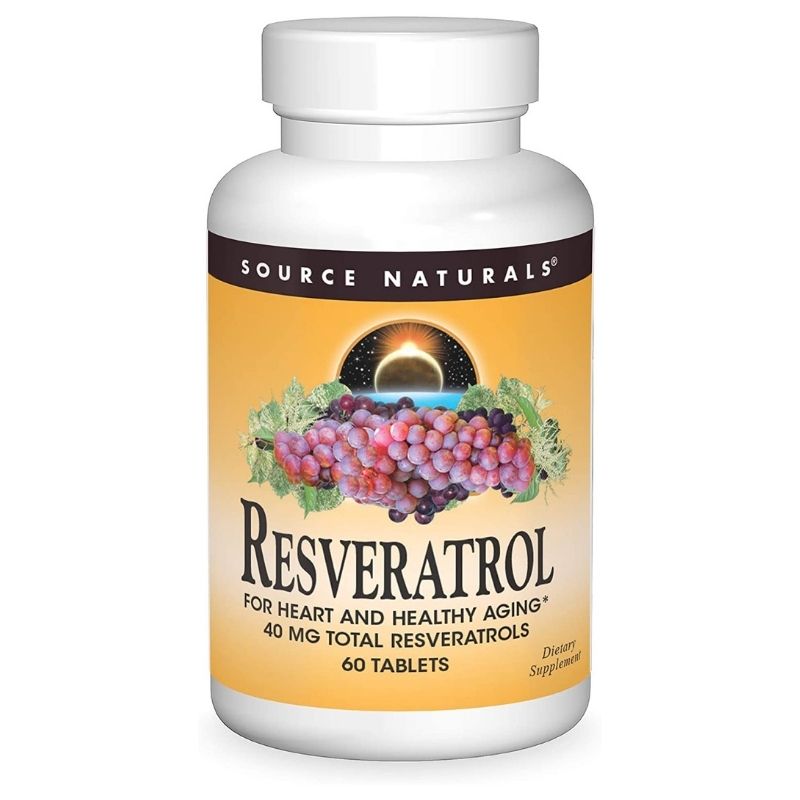 Source Naturals Resveratrol 40mg, 60 Tablets - Evita
