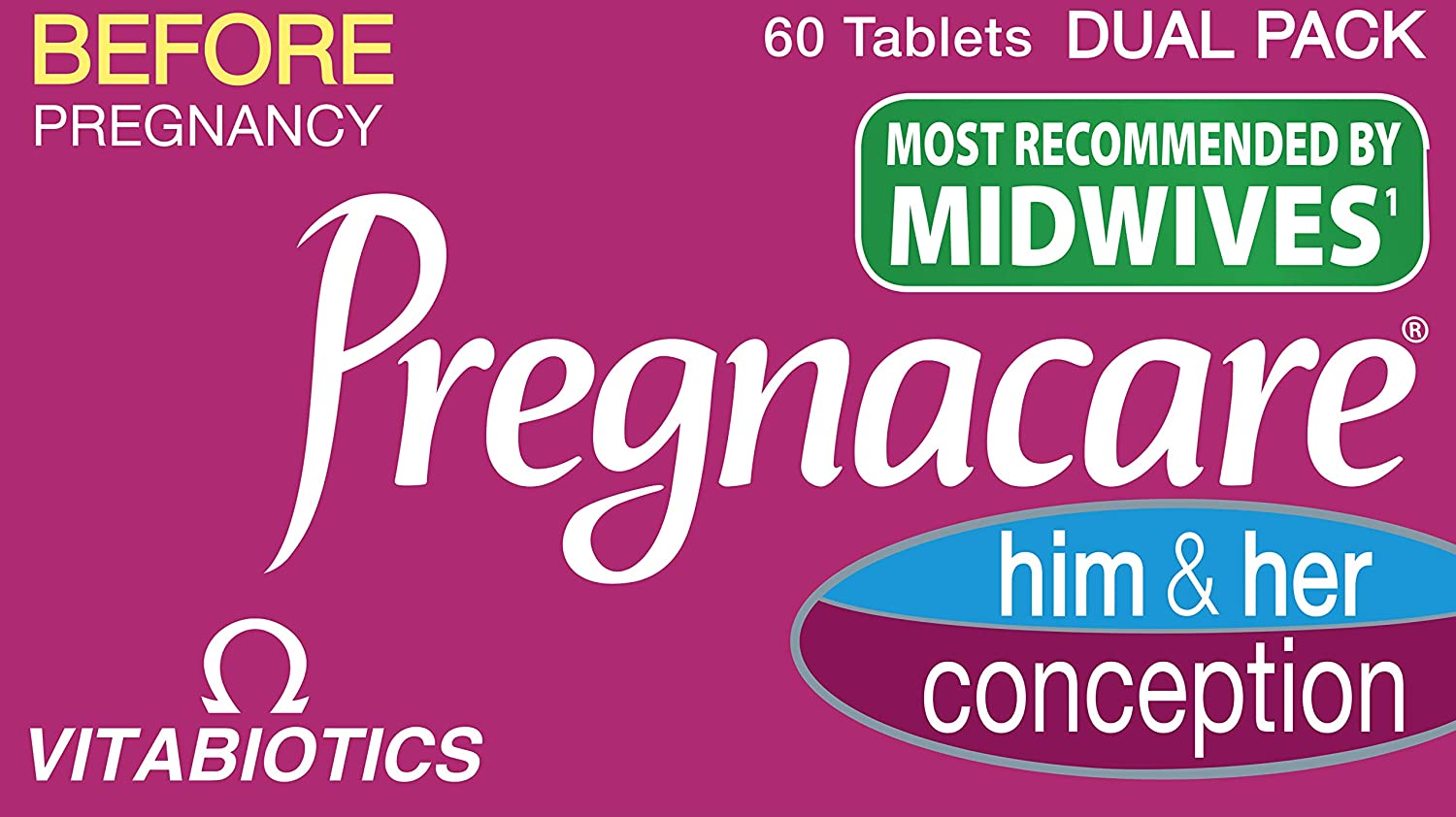 Pregnacare Vitabiotics Him and Her Conception, 60 Tablets - Evita