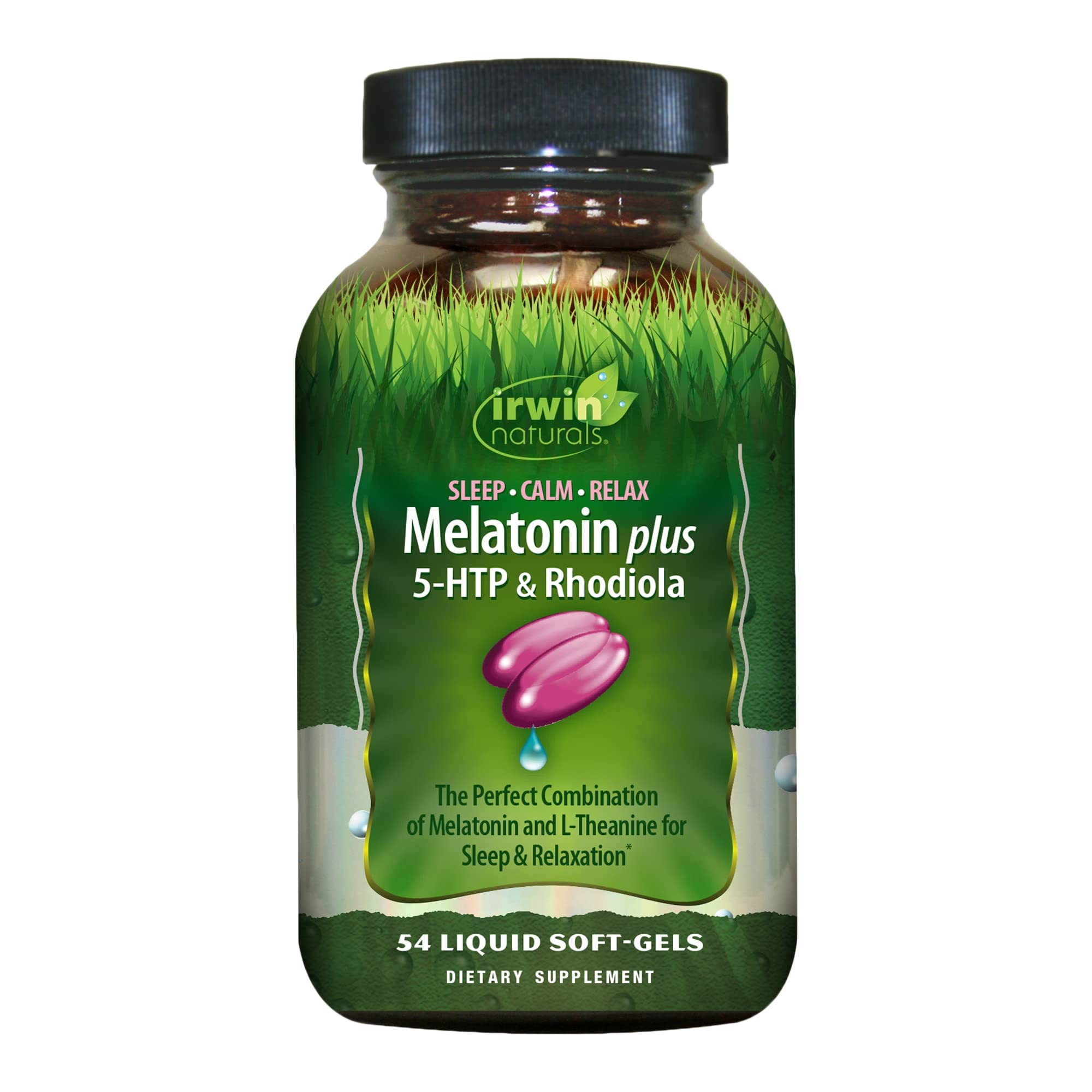 Irwin Naturals Melatonin Plus 5-HTP & Rhodiola - 54 Liquid Soft-Gels ...