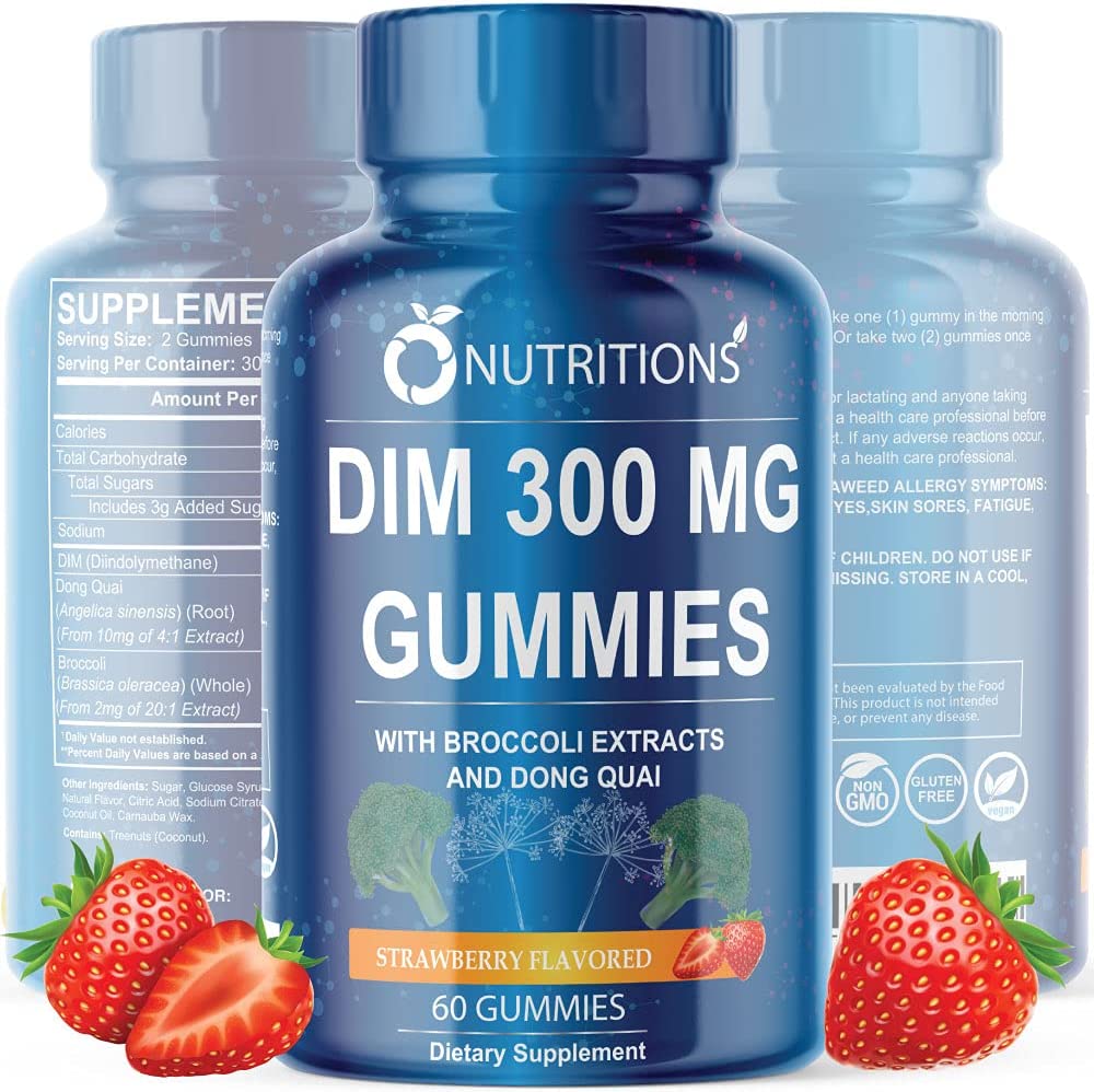 O Nutritions DIM 300 Complex Gummies with Broccoli Extract and Dong ...