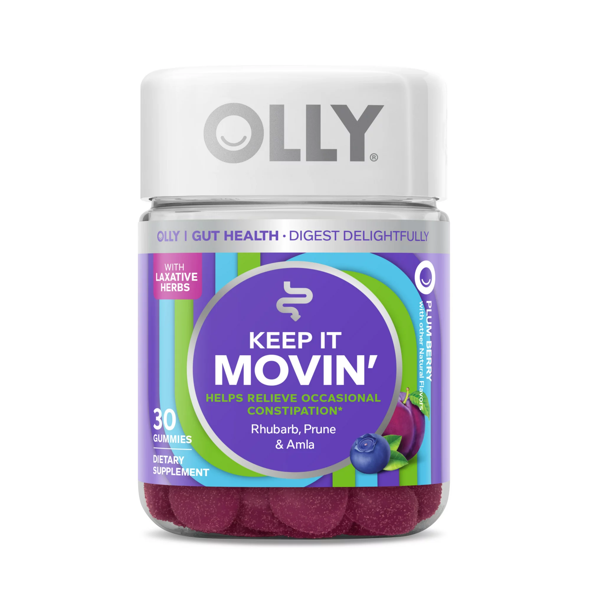 OLLY Keep it Moving Laxative Supplement, Constipation Support 30 Ct - Evita