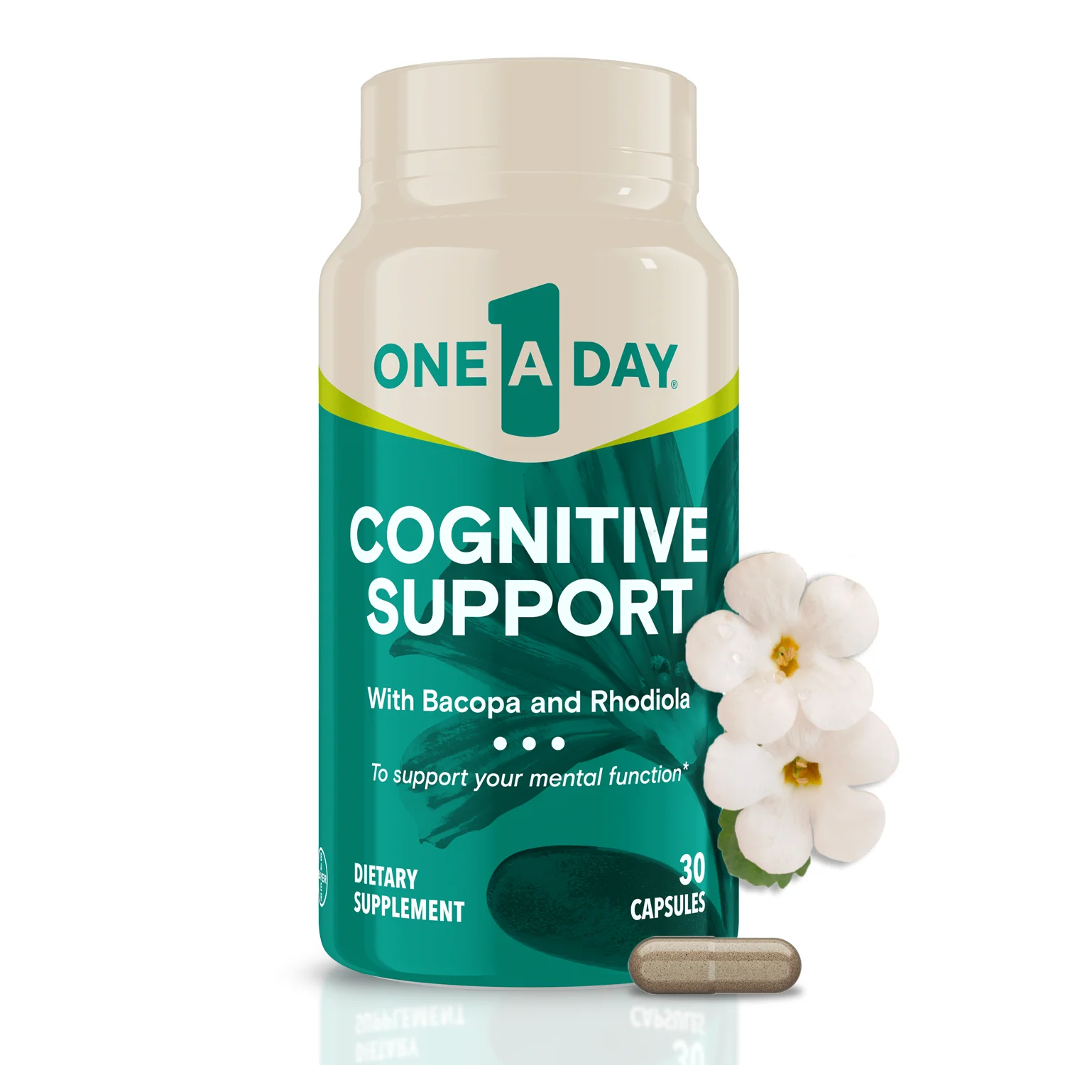 One A Day Cognitive Supplement, Brain Supplement with Bacopa, 30 ...